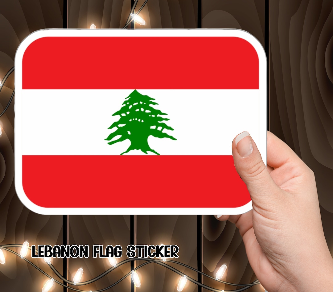 Lebanon Pride Decal, Perfect for Laptops, Patriotic Lebanon Flag Decal ...