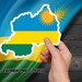 Rwanda Map Sticker, Custom Travel Decal, Colorful Rwanda Map Sticker ...