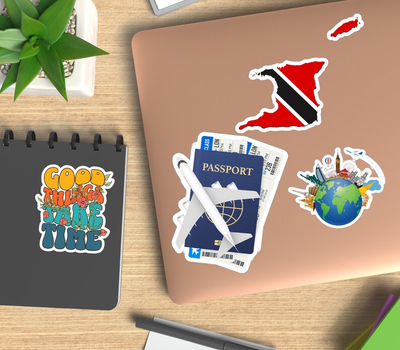 Trinidad & Tobago Vinyl Sticker, Island Vibes Map Sticker, Caribbean ...