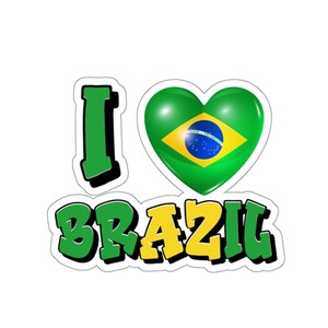 Brazilian Lovers Sticker, Gifts for Brazilians, Brazil, Brazilian Decor ...