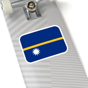 Nauru Flag Decal, Patriotic Vinyl Sticker, Nauru National Flag Adhesive, Glossy Decal, Custom ...