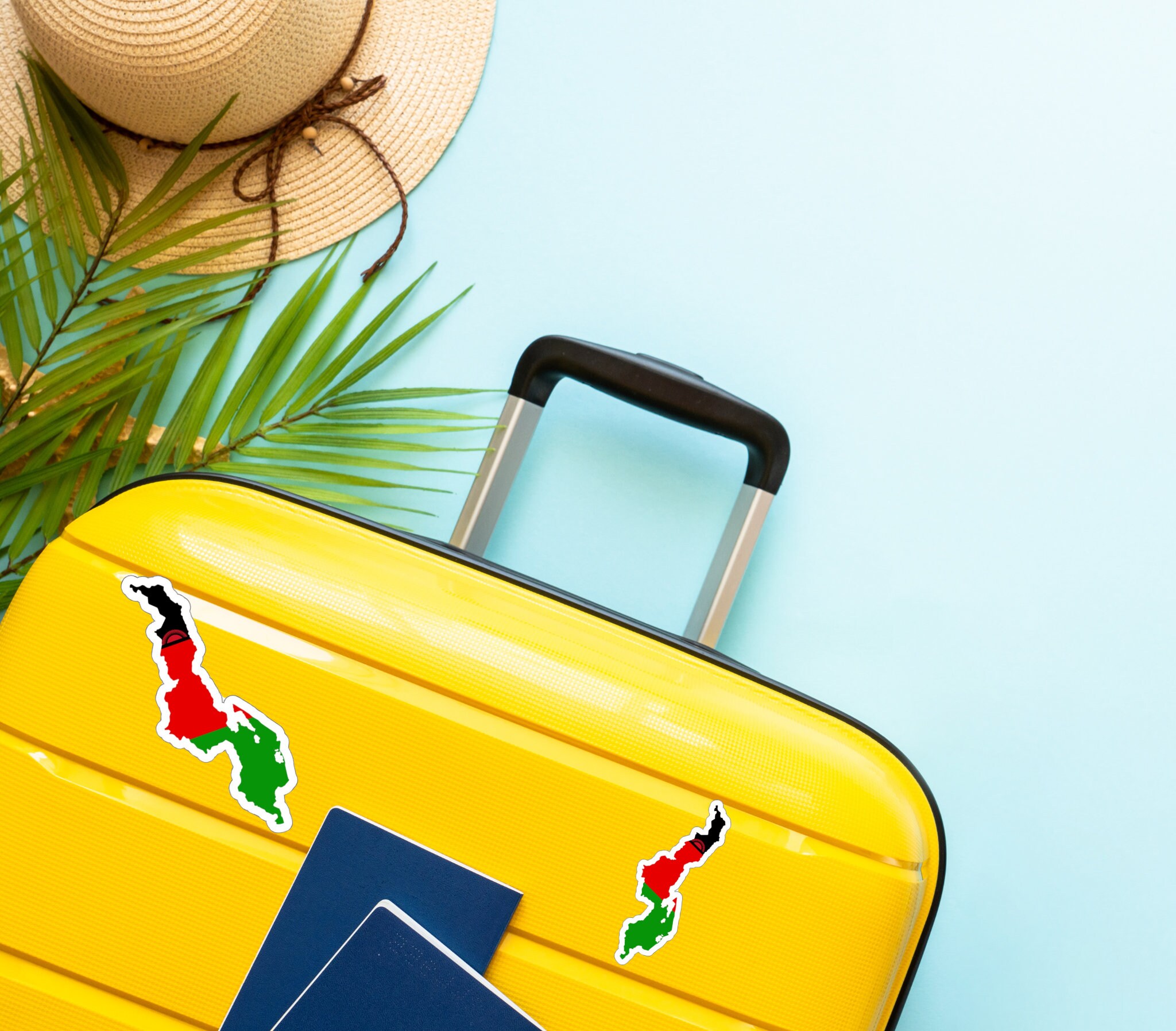 Malawi Map Vinyl Sticker, African Adventure Wanderlust Decor, Malawi ...