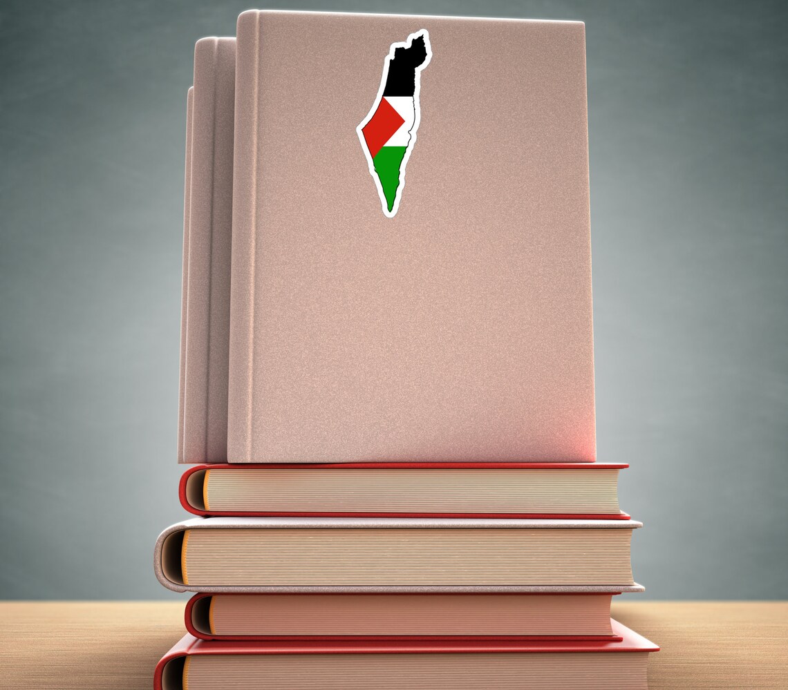 Palestine Map Sticker, Unique Decal for Laptop, Car, Colorful Palestine ...