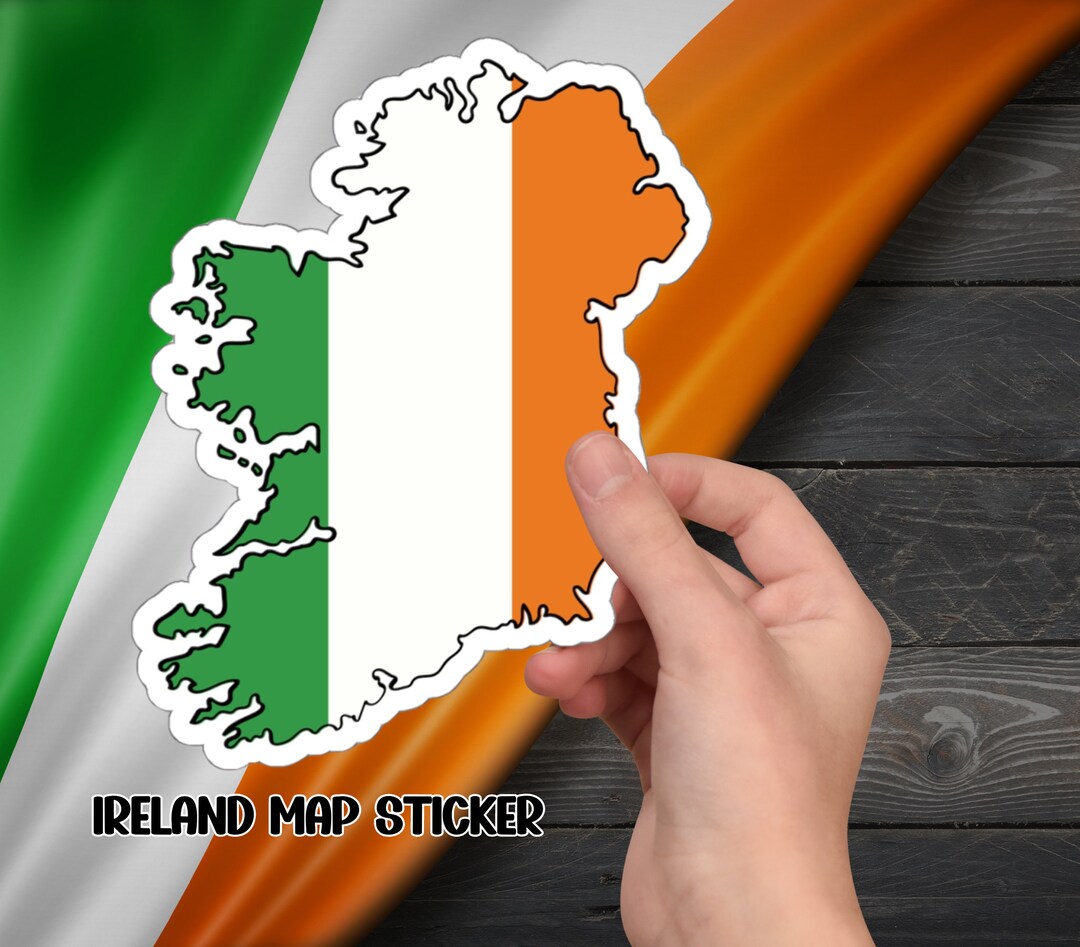 Ireland Sticker, Ireland Map Sticker, Irish Decal, Patriotic Ireland ...