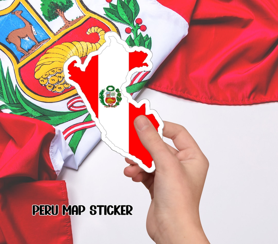 Peru Map Sticker, Gift for Peruvians, Map of Peru, Peruvian Decoration ...