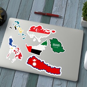 Unique Nepal Map Decal, Adventure Lover's Travel Accessory, Colorful ...