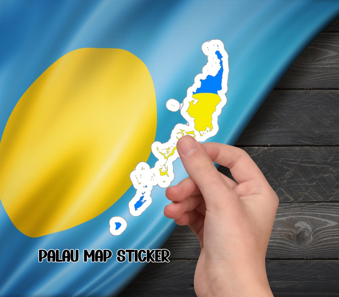 Palau Map Sticker: Tropical Island Souvenir, Travel Decoration - Etsy