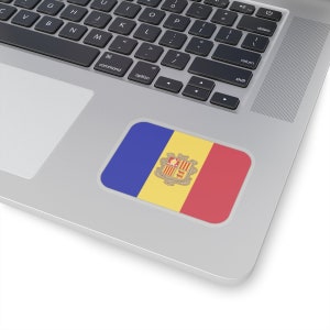 Andorra Flag Sticker - Patriotic Vinyl Decal for Car, Laptop, or Book ...