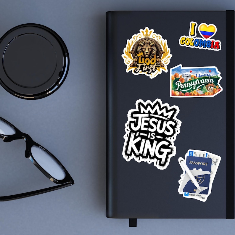 Jesus is King Sticker, Christian Faith Decal, Crown Lettering - Etsy