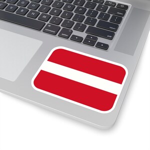 Latvia Flag Adhesive Sticker, Durable Vinyl Decal for Travelers and ...