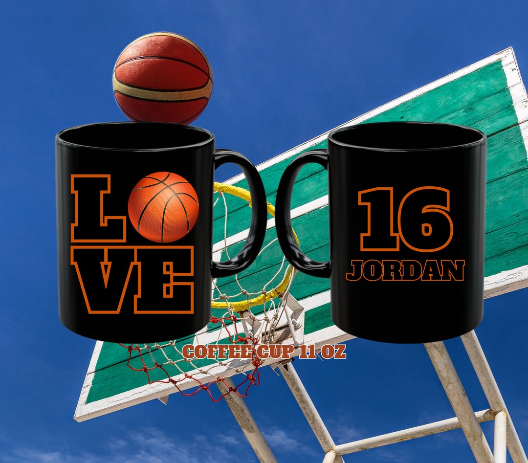 Custom Coffee Mug, Personalized Coffee Cup, Basketball Coffee Cup, Gift ...