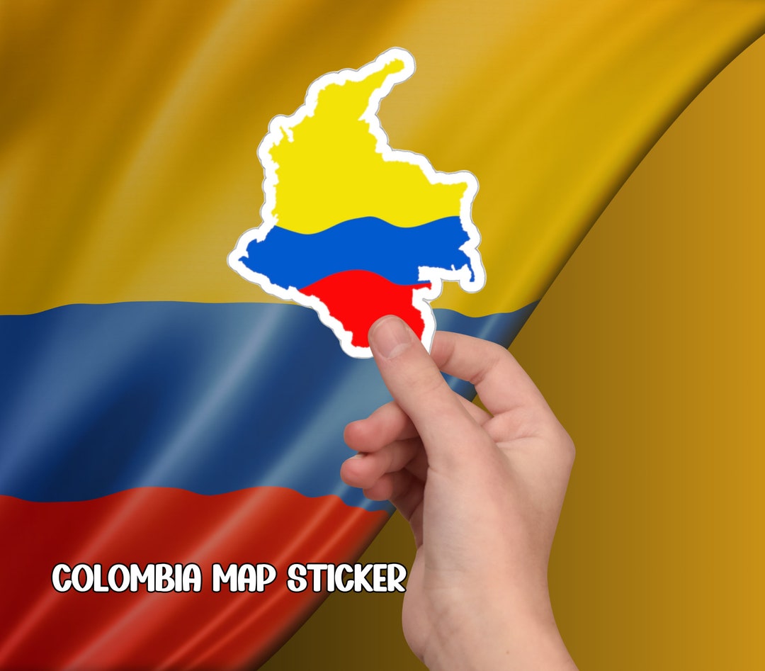 Colombia Map Sticker, Gifts for Colombians, Colombian Map, Colombian ...