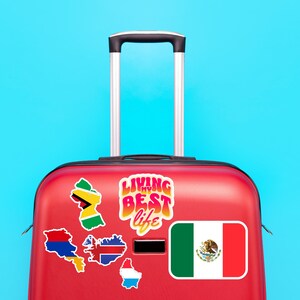 Colorful Mexico Flag Vinyl Sticker, Travel Inspired Decor, Vibrant ...