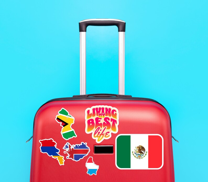 Colorful Mexico Flag Vinyl Sticker, Travel Inspired Decor, Vibrant ...