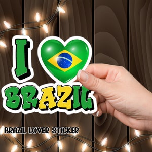 Brazilian Lovers Sticker, Gifts for Brazilians, Brazil, Brazilian Decor ...