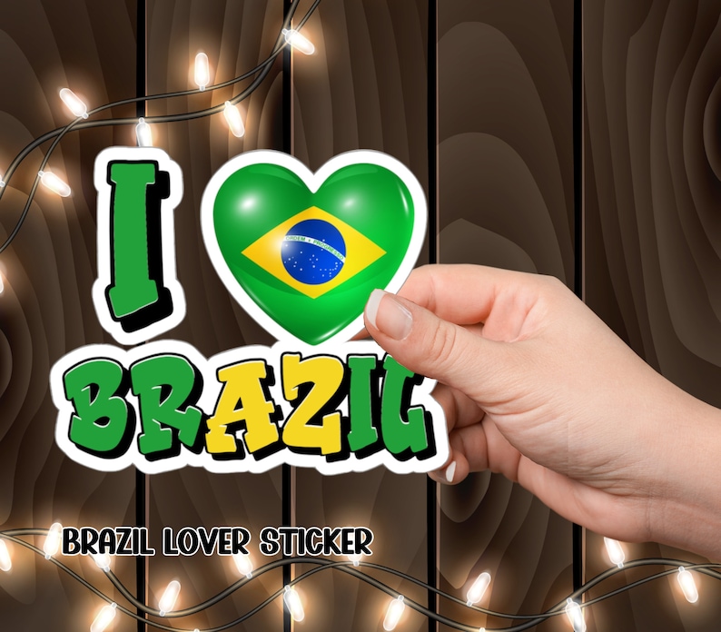 Brazilian Lovers Sticker, Gifts for Brazilians, Brazil, Brazilian Decor ...
