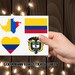 Colombian Flag Inspired Sticker Set of 4, Patriotic Vinyl Decals ...
