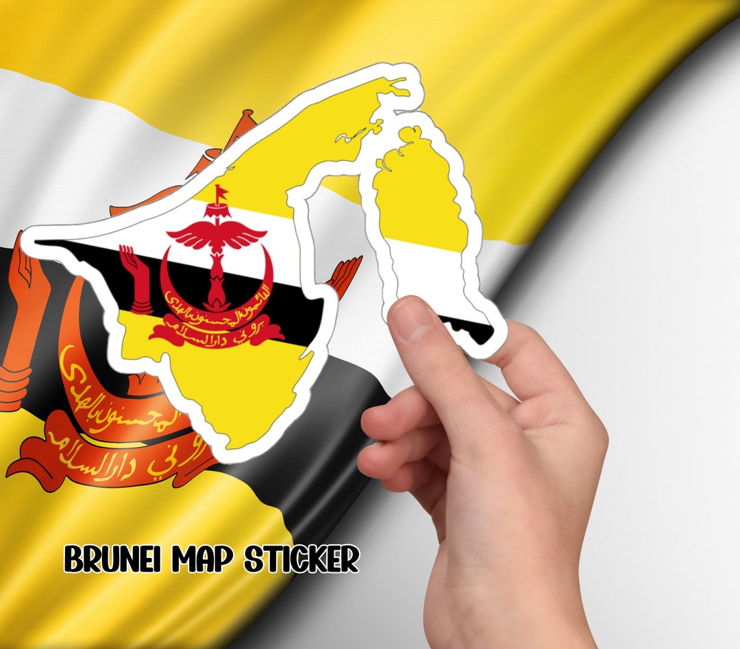 Vinyl Brunei Map Sticker, Perfect Addition to Your Travel Journal or ...