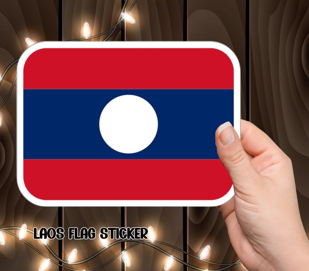 Laos Flag Decal: Patriotic Vinyl Sticker for Travelers - Etsy