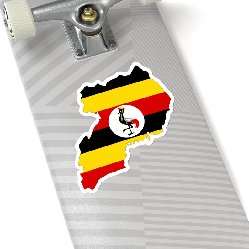 Uganda Map Sticker, Unique African Travel Souvenir, Uganda Country Map ...