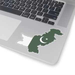 Pakistan Map Sticker, Travel Decal for Laptops, Journals, and ...