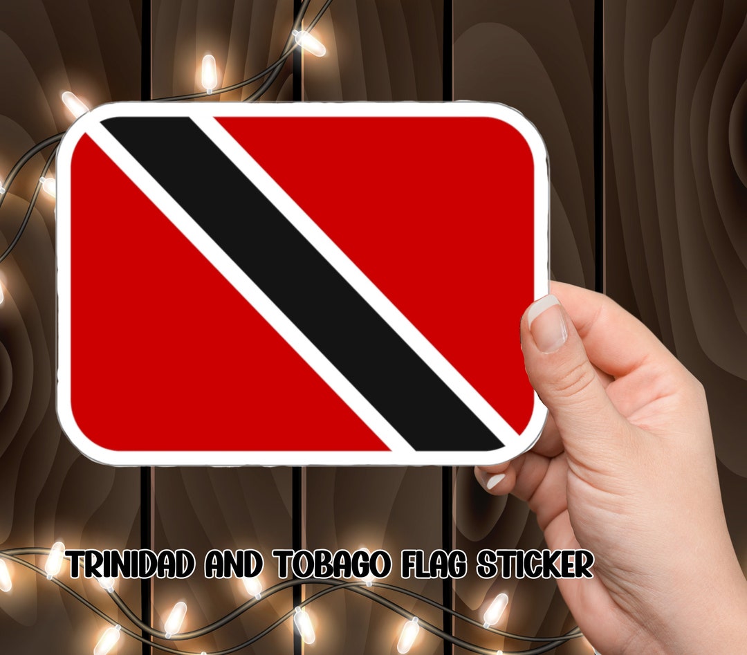 Trinidad and Tobago Flag Sticker, Patriotic Vinyl Decal for Car or ...