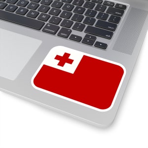 Tonga Flag Decal, Vibrant Vinyl Sticker for Laptops, Patriotic Tonga Flag Sticker, Durable Vinyl ...