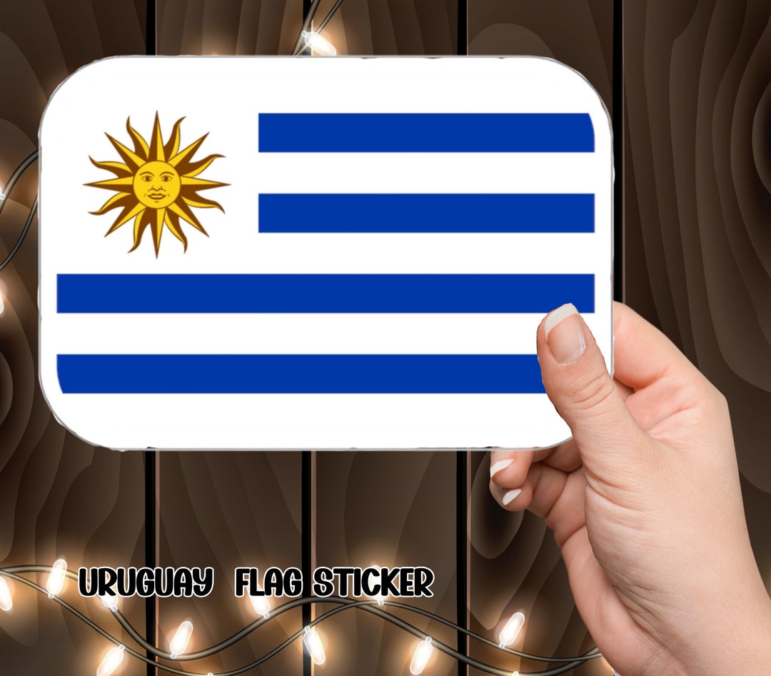 Uruguay Flag Vinyl Sticker, South American Pride Decal for Laptops and Planner, Uruguay Flag ...