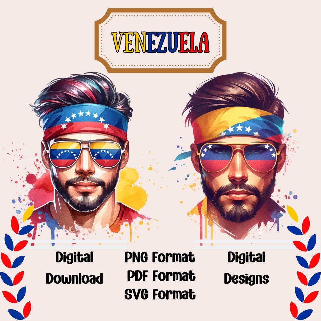 Venezuelan Men in SVG, PNG, PDF Format, Venezuelan Pride, Digital ...