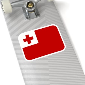 Tonga Flag Decal, Vibrant Vinyl Sticker for Laptops, Patriotic Tonga Flag Sticker, Durable Vinyl ...