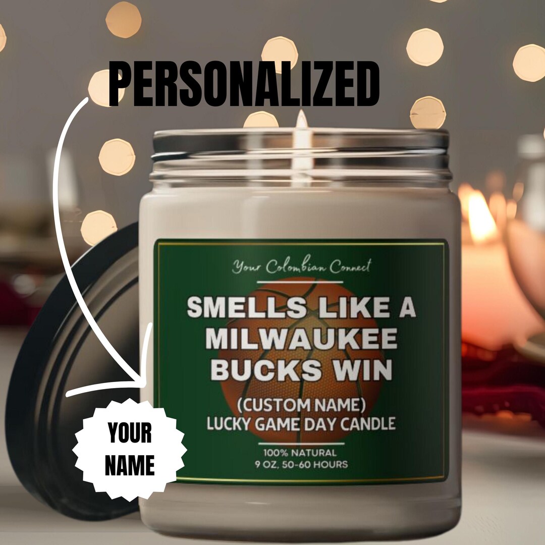 Milwaukee Bucks Candle, Milwaukee Bucks Gifts, NBA Fan Gift, Basketball ...