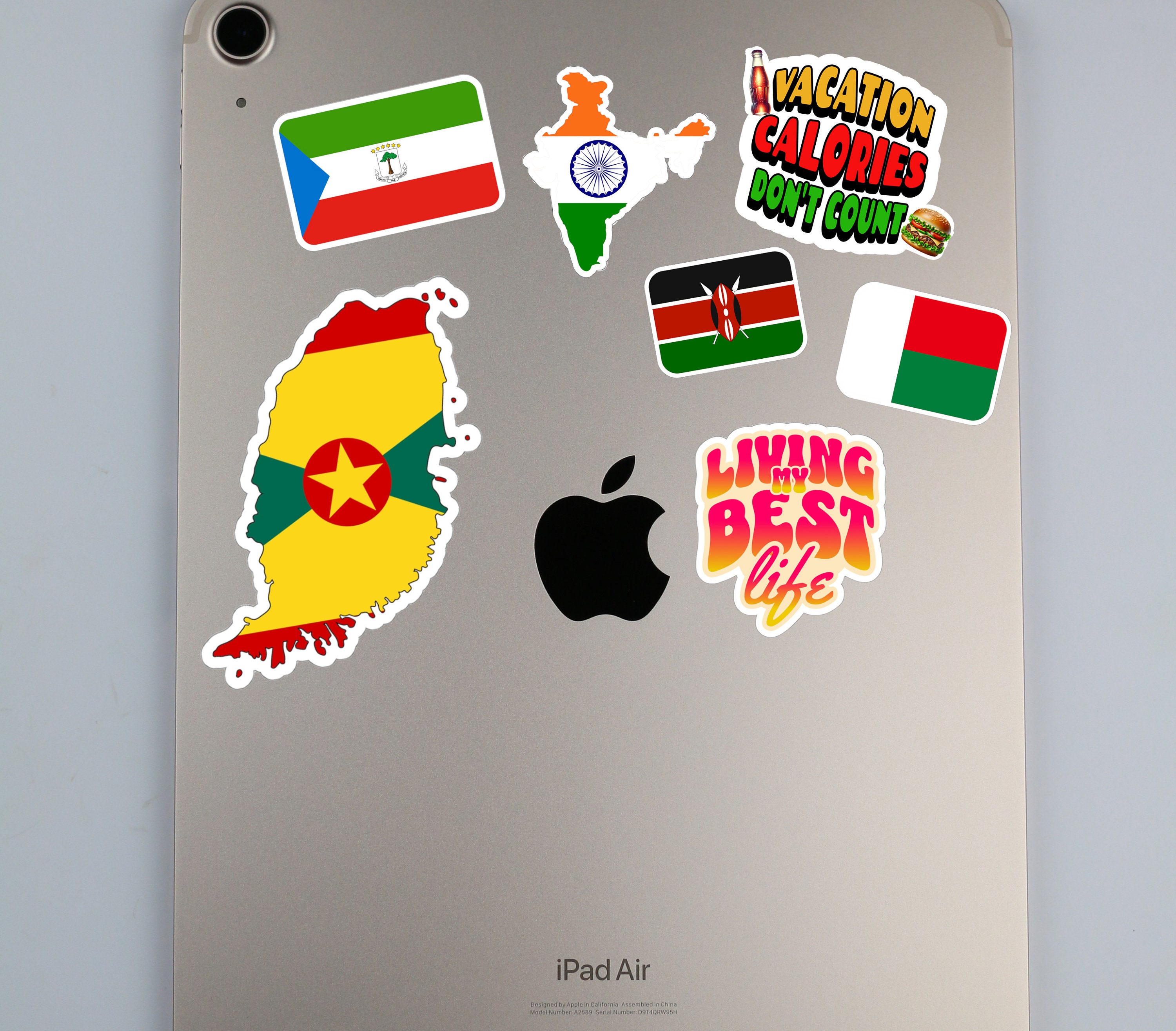Colorful Grenada Map Sticker: Durable Vinyl Decal - Etsy