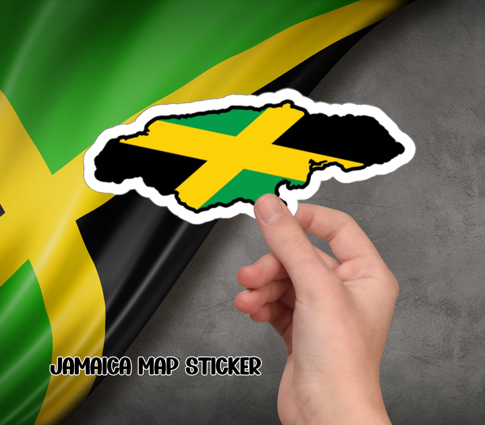 Jamaica Map Sticker, Gift for Jamaicans, Jamaican Map, Jamaican Decor ...