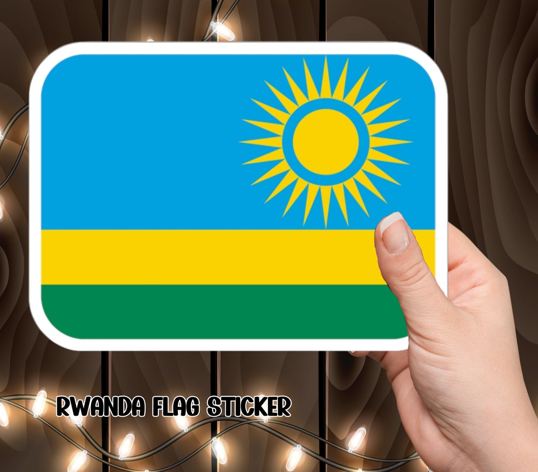 Rwanda Flag Sticker, African National Pride Decal for Travelers and ...
