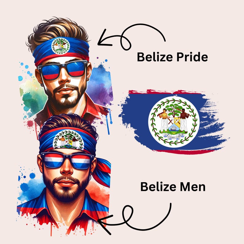 Belize Men Clipart: Pride Designs (SVG, PNG, PDF) - Etsy Canada