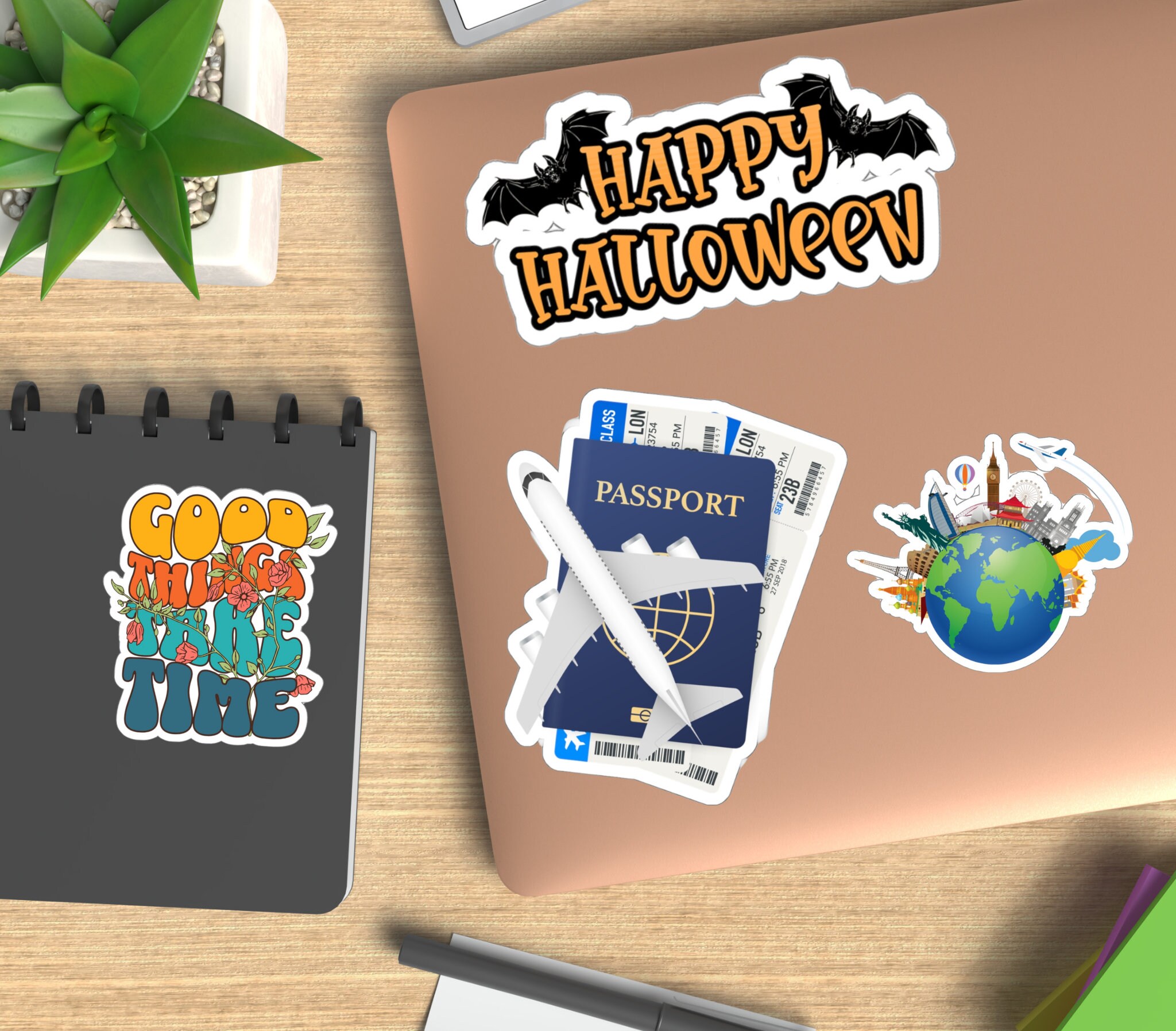Spooky Season, Happy Halloween Sticker for Festive Decor, Add a Touch ...