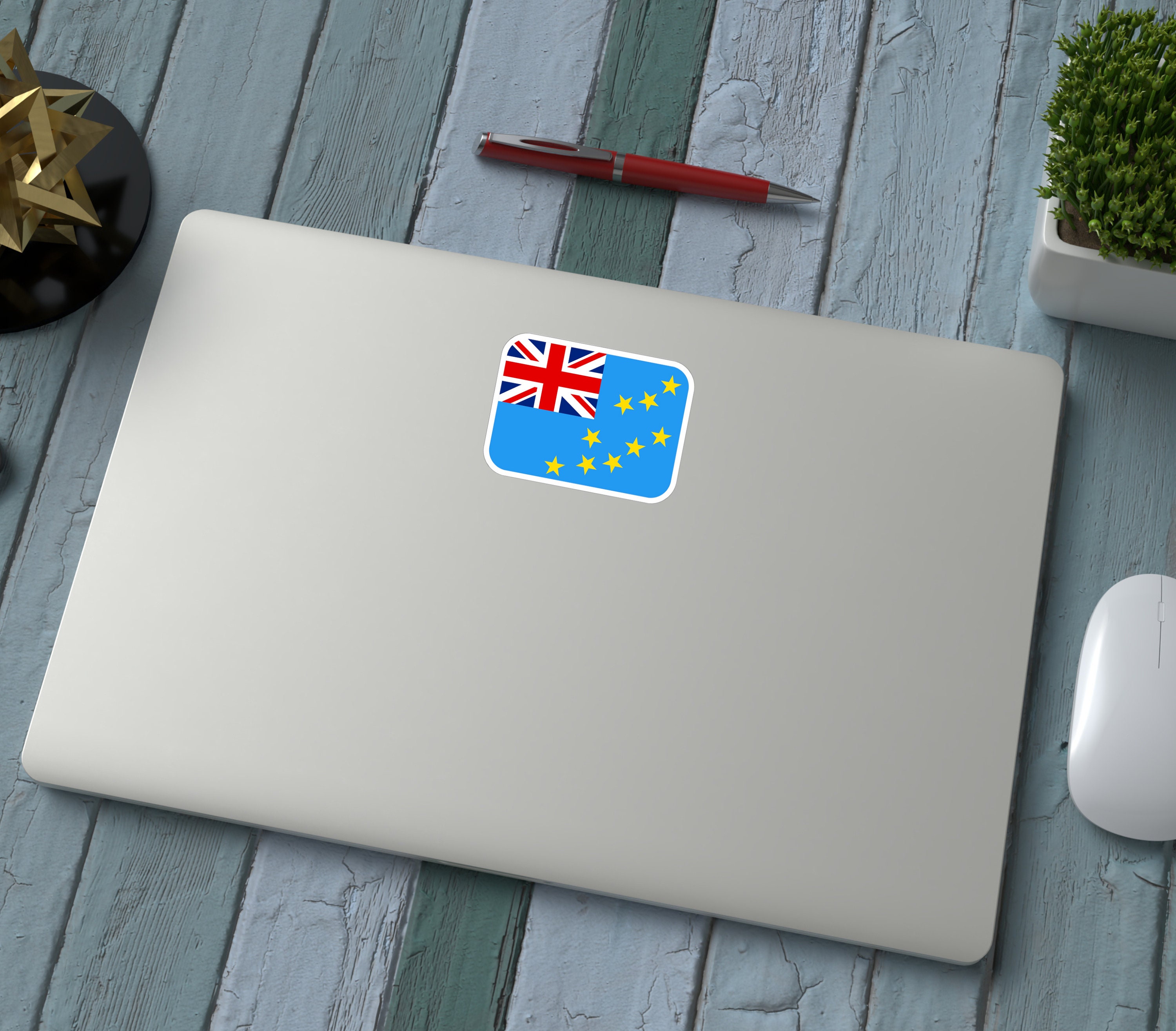Tuvalu Flag Sticker: Patriotic Vinyl Decal - Etsy