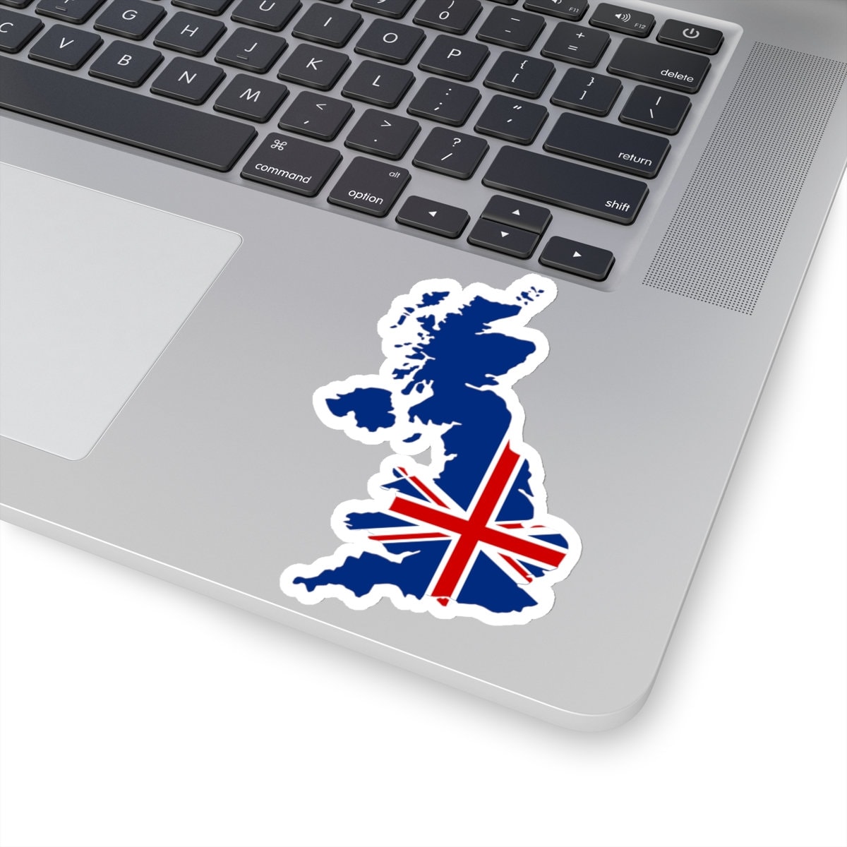 British Inspired United Kingdom Map Laptop Sticker, Travel Lover's Gift ...