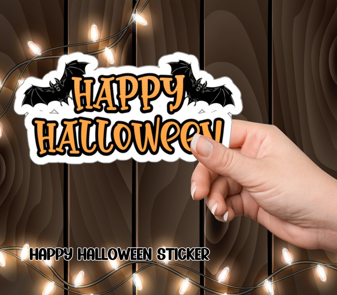 Spooky Season, Happy Halloween Sticker for Festive Decor, Add a Touch ...