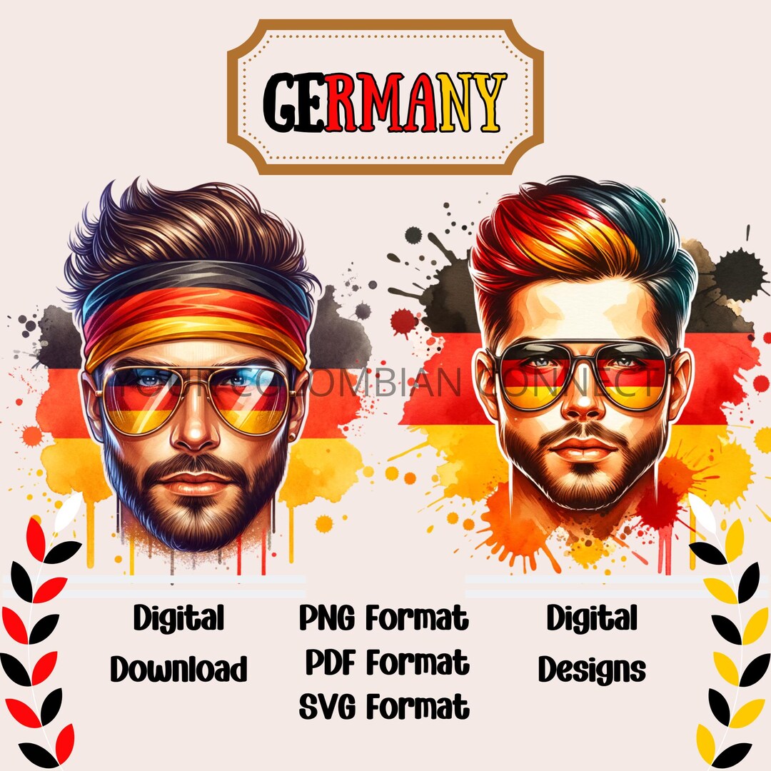 Germany Men in SVG, PNG, PDF Format, Germany Pride, Digital Clipart ...