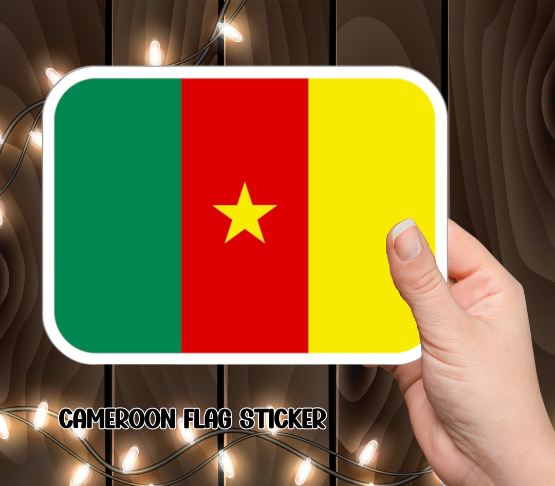 Cameroon Flag Sticker, Patriotic Decal, Cameroon Flag Vinyl Sticker ...
