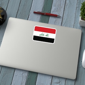 Iraqi National Pride Sticker, Vinyl Decal, Iraqi Flag Decal for ...