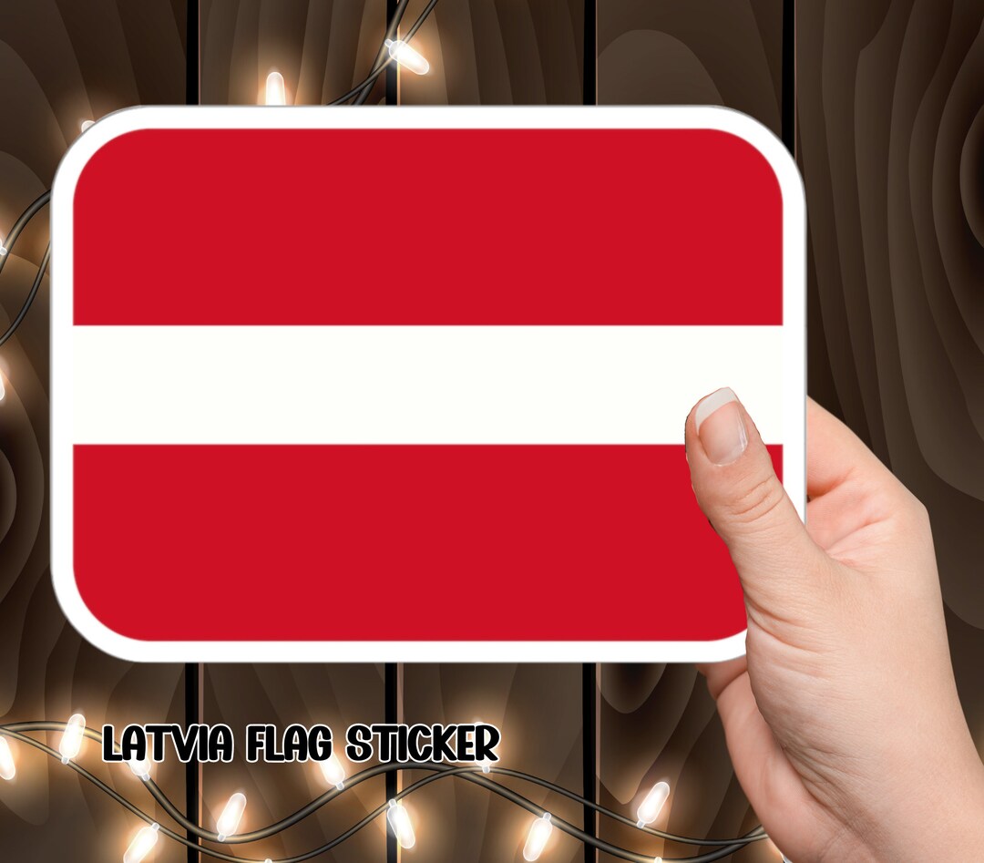 Latvia Flag Adhesive Sticker, Durable Vinyl Decal for Travelers and ...