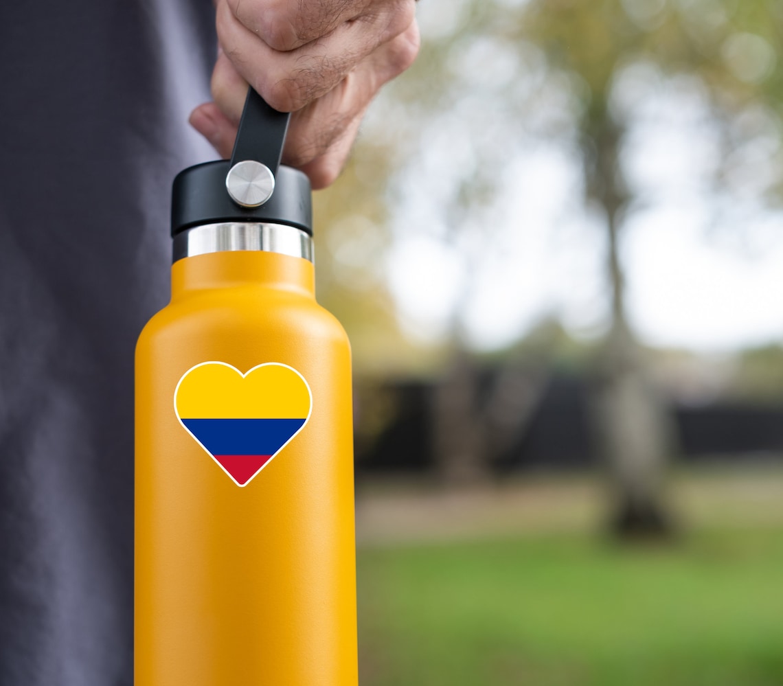 Colombian Flag Inspired Sticker Set of 4, Patriotic Vinyl Decals ...