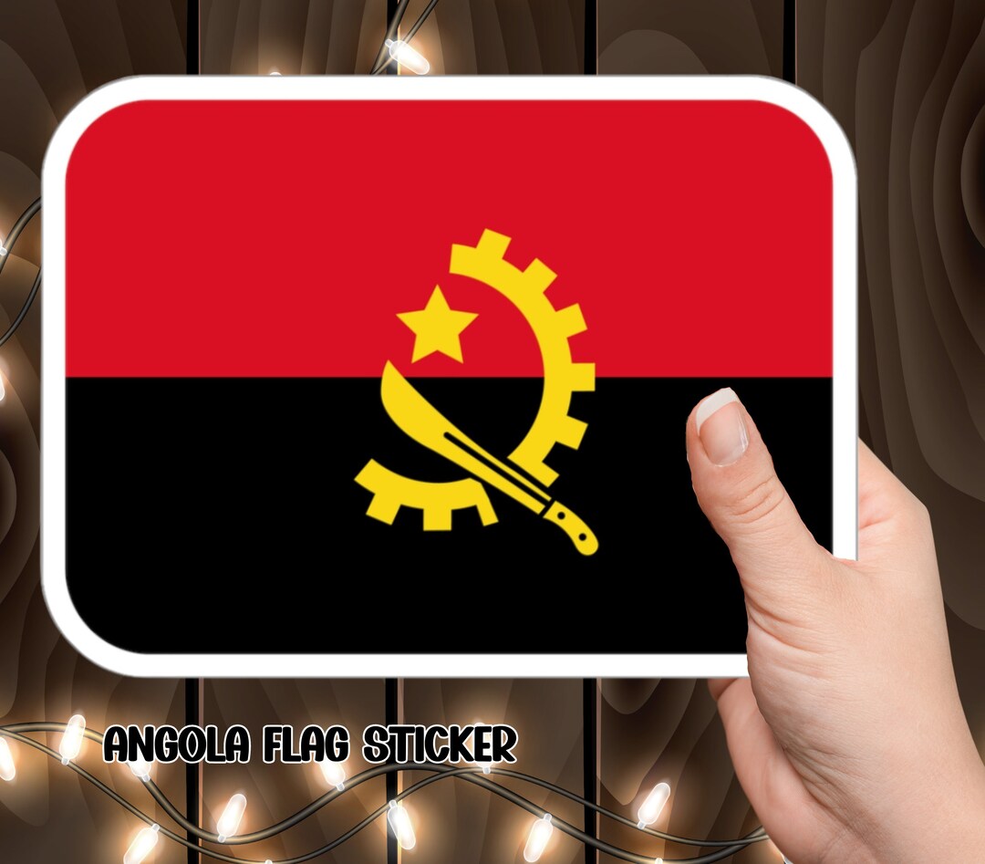Angola Flag Sticker: Patriotic Vinyl Car Decal - Etsy