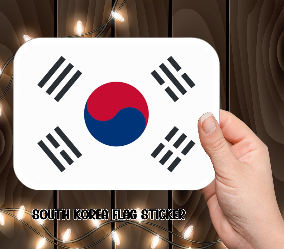 Patriotic Vinyl Sticker of South Korea Flag, Korean Pride Decal ...