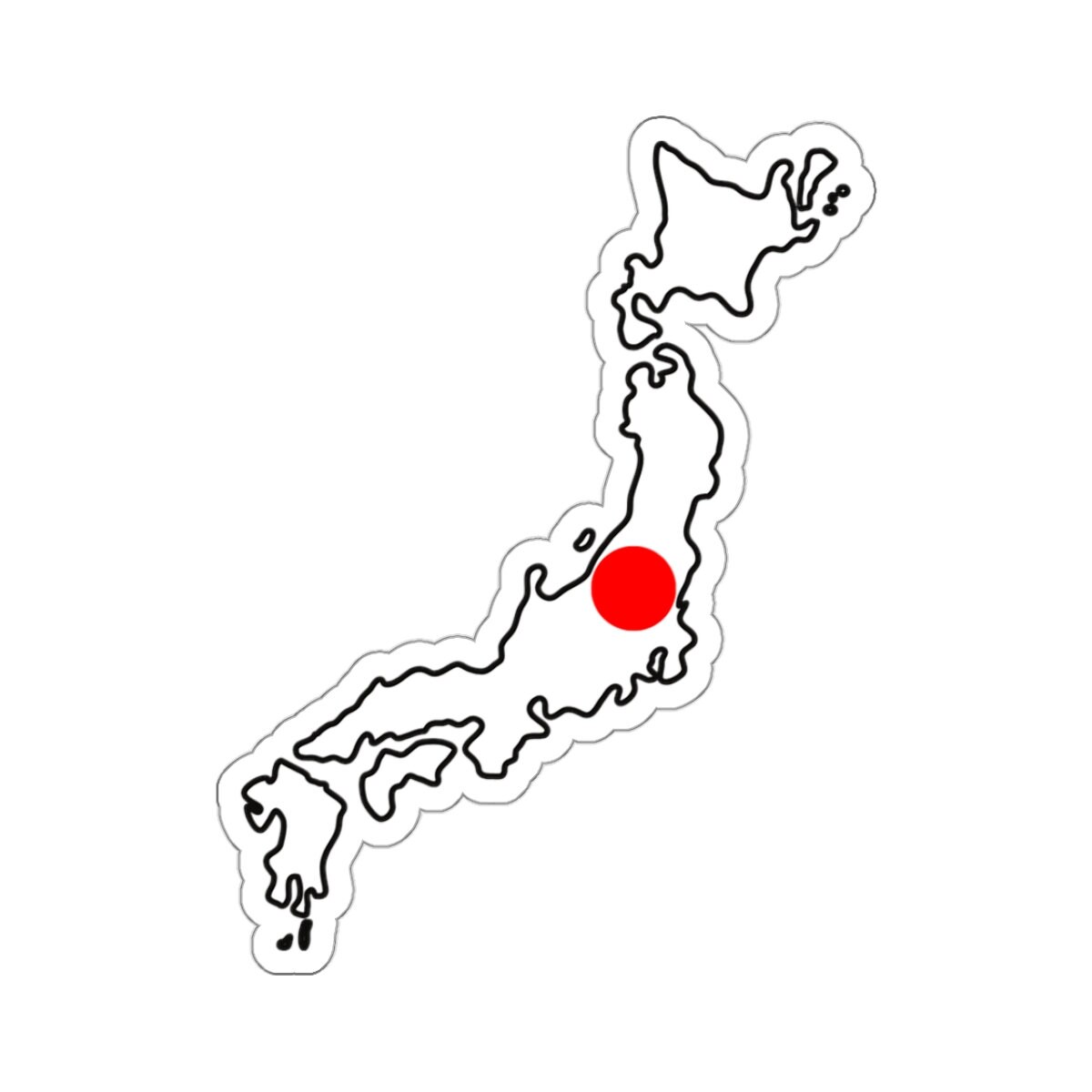 Japan Map Sticker, Gift for Japanese, Japanese Map, Japanese Decoration ...