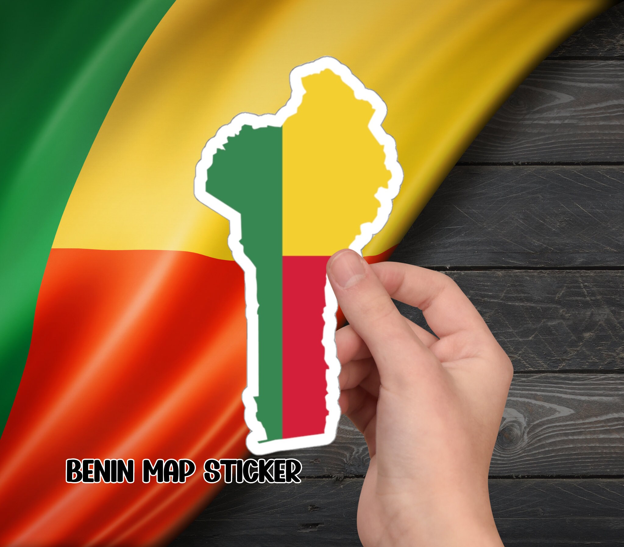 Benin Map Vinyl Sticker, Benin Map Sticker, Unique African Country Art ...