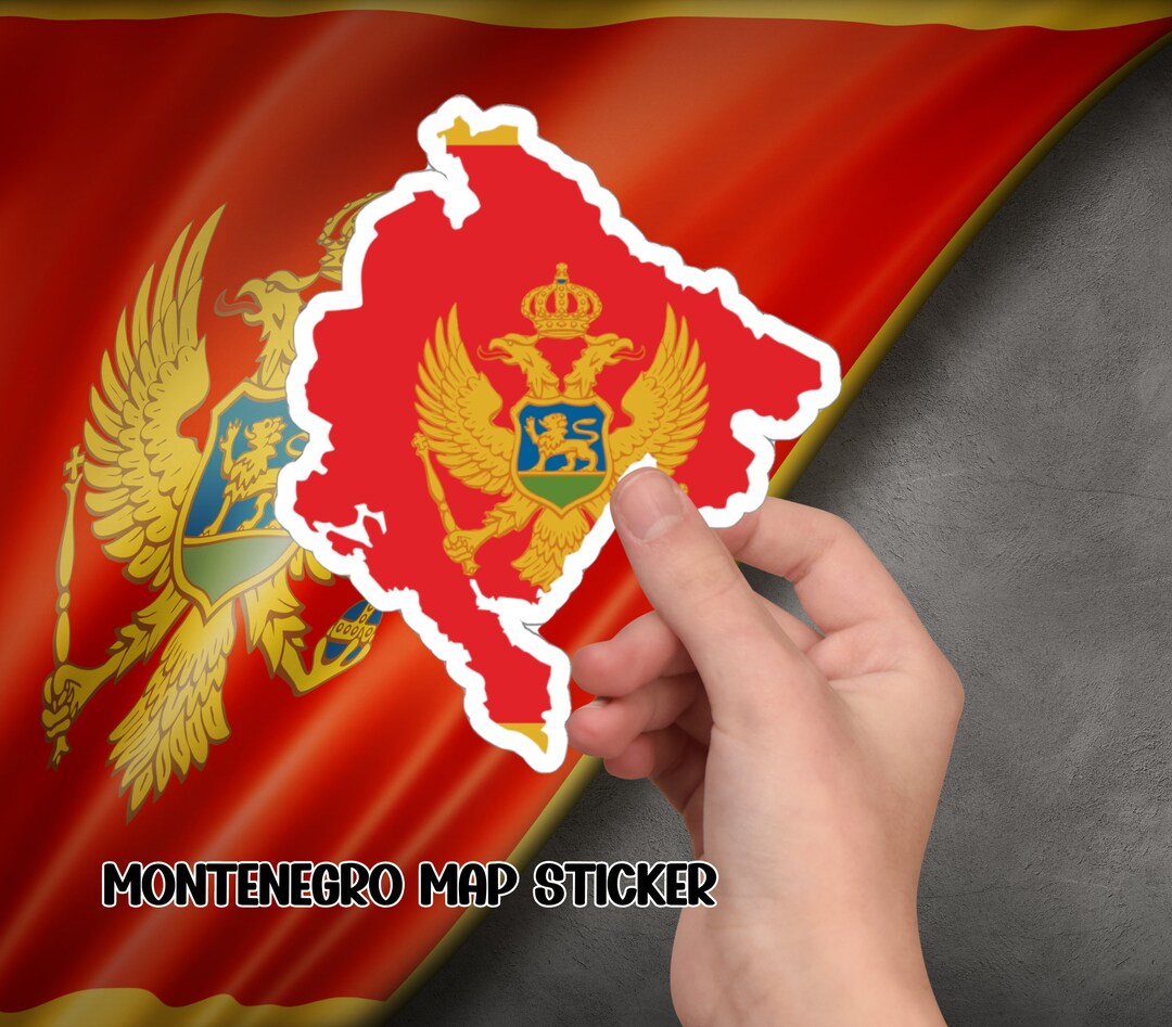 Montenegro Map Sticker: European Travel Vinyl Decal - Etsy