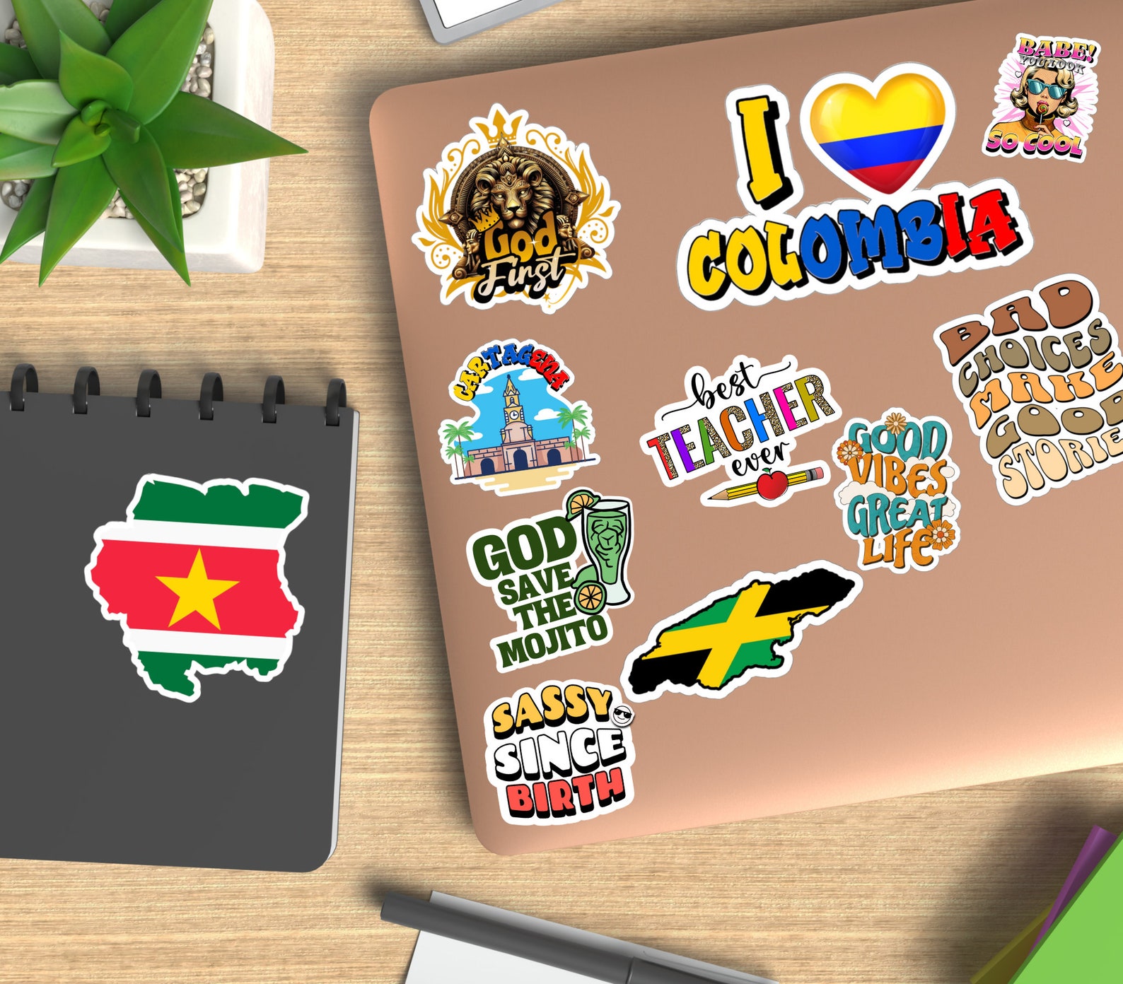 Unique Suriname Map Vinyl Sticker, Perfect for Journals & Scrapbooks ...